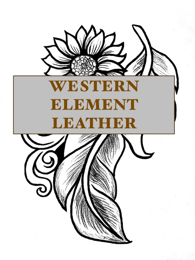 Sunflower Feather Tooling Pattern, PDF Printable Leathercraft Pattern ...