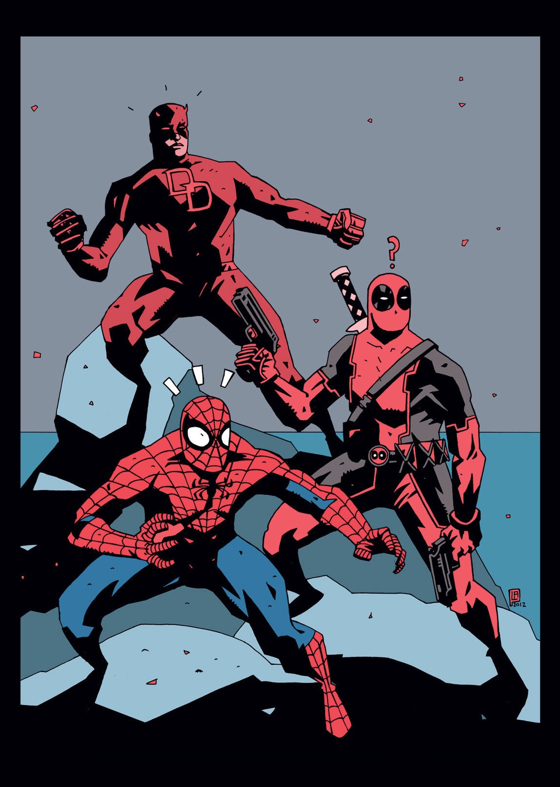 Marvel Red Team Print - Etsy