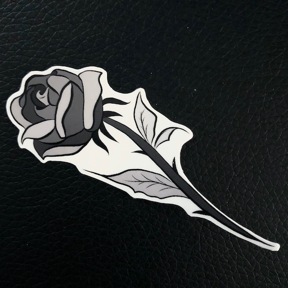 Black Rose Sticker - Etsy
