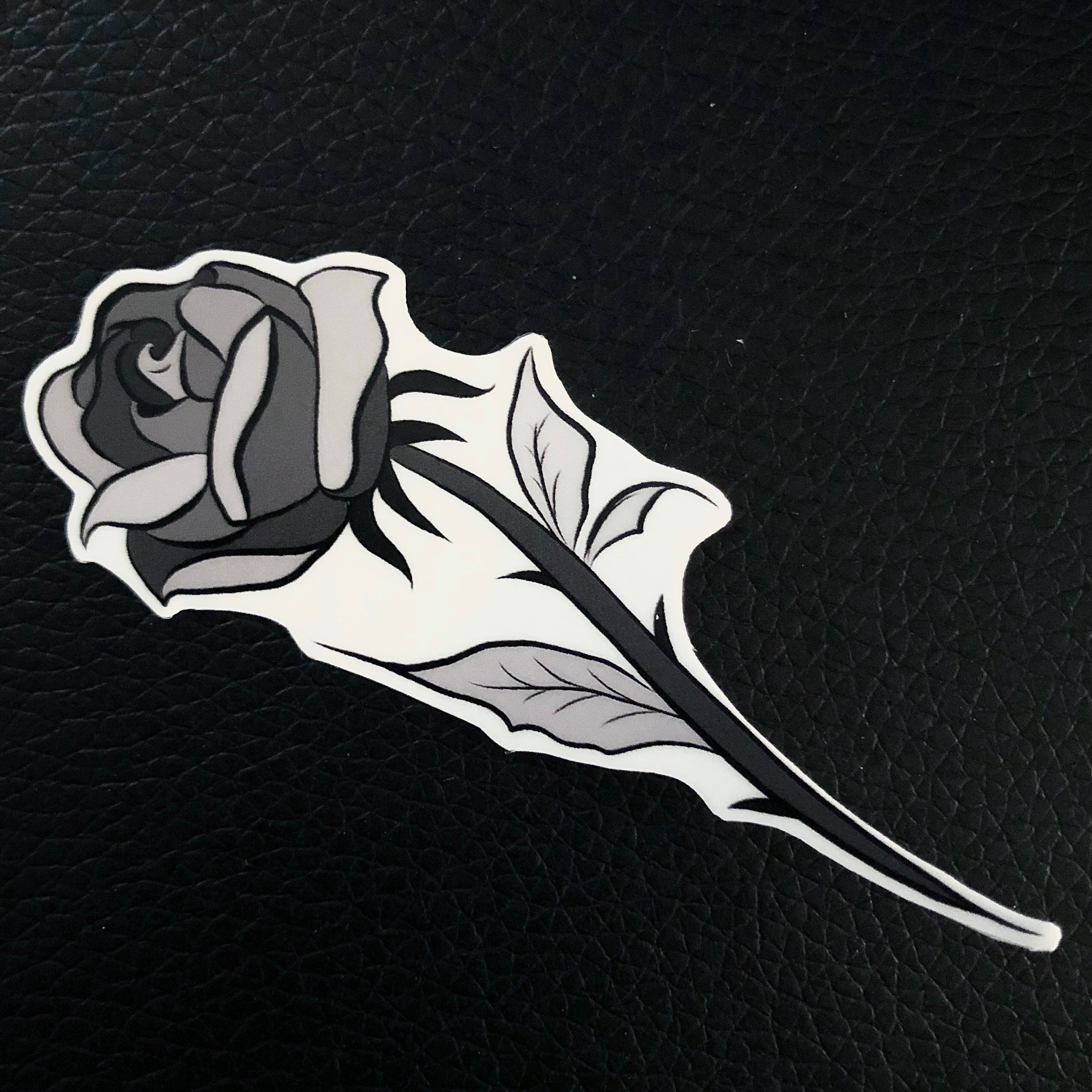 Black Rose - Sticker - Etsy