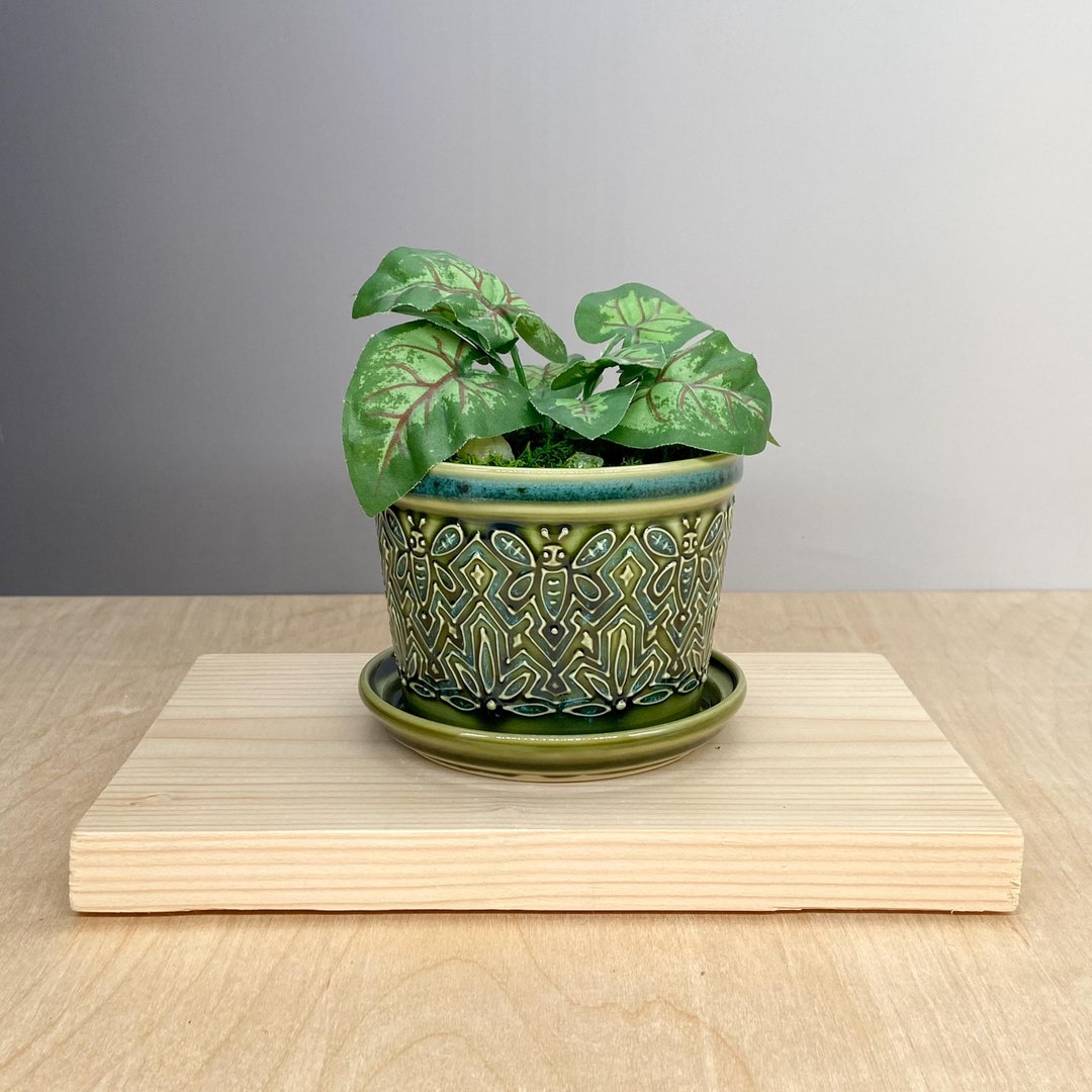 Small Ceramic Planter – Planter With Attached Bottom - Bee Floral ...