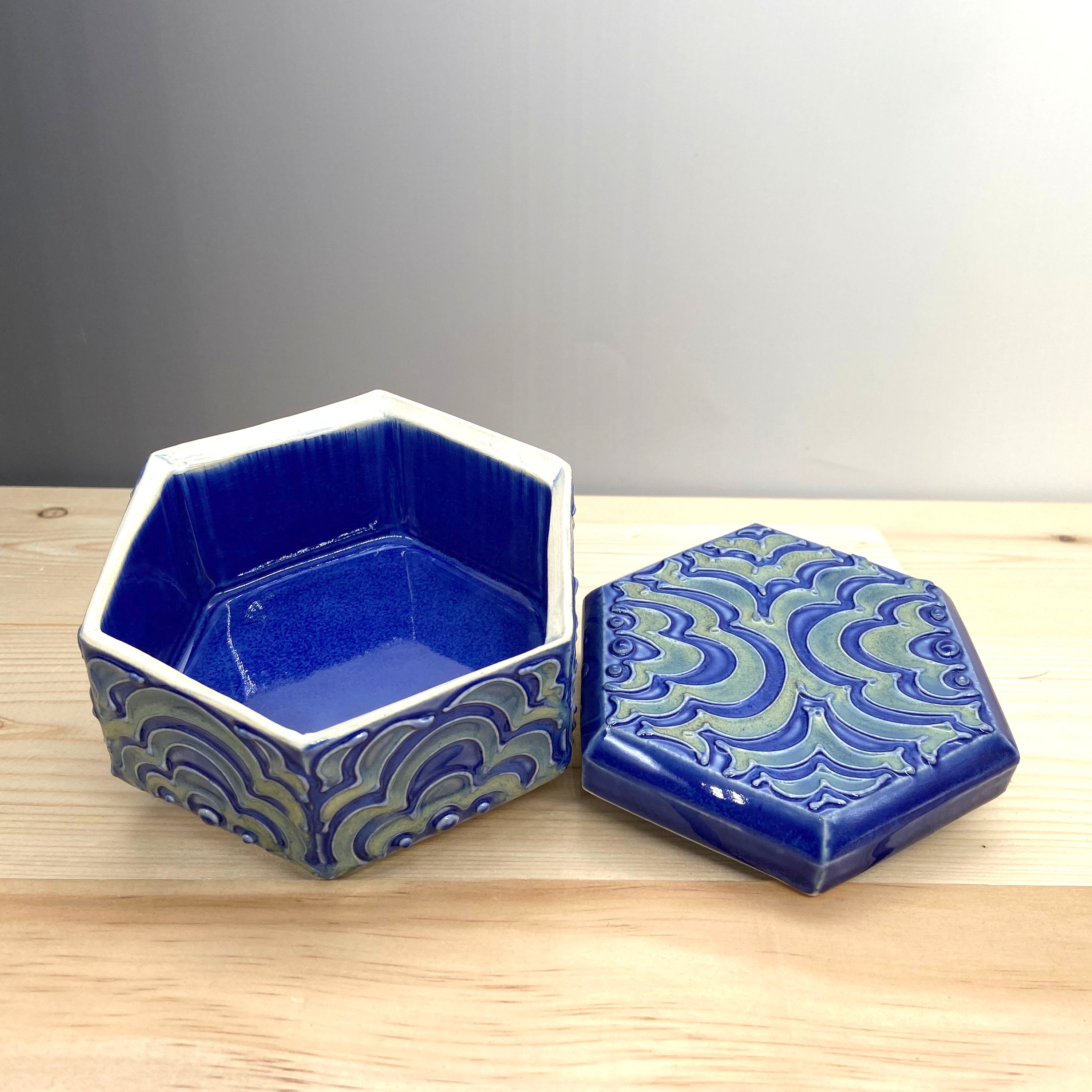 Ceramic Treasure Box Jewelry Organizer Art Nouveau | Etsy