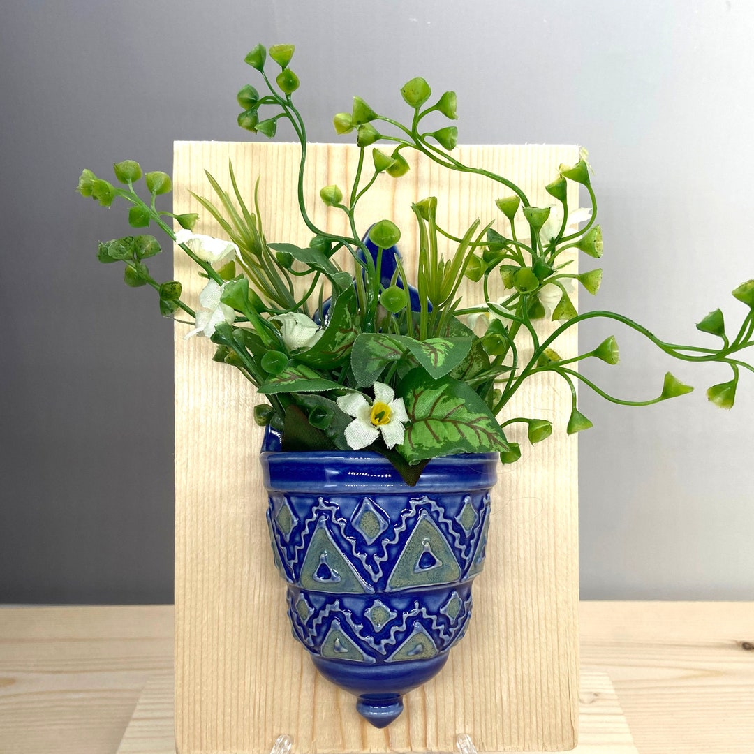 Small Ceramic Wall Pocket Planter Hanging Planter Moroccan - Etsy