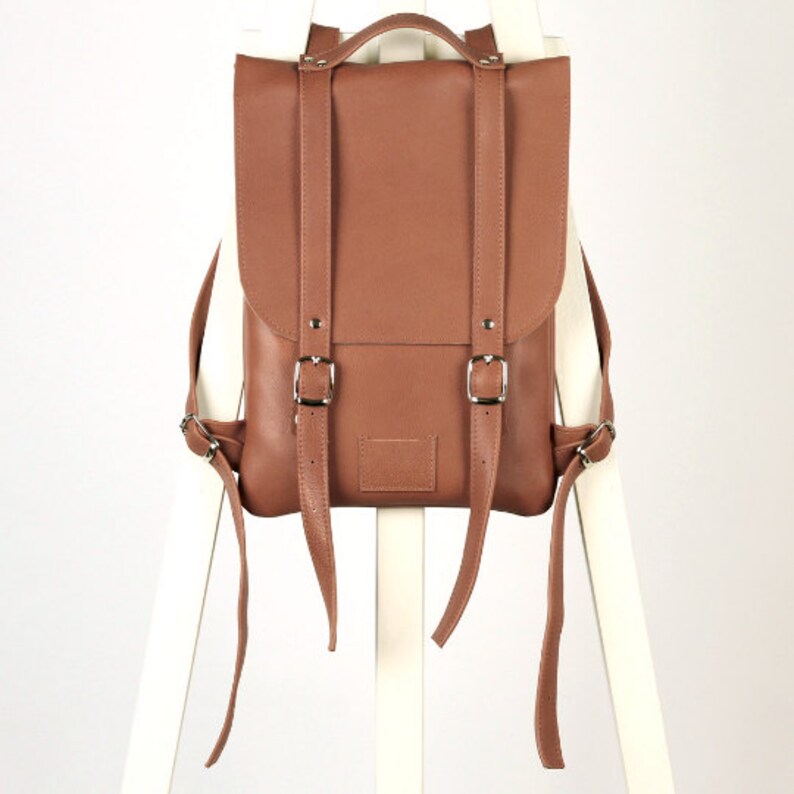 Saddle Brown Leather Backpack Rucksack / in Stock / Leather | Etsy