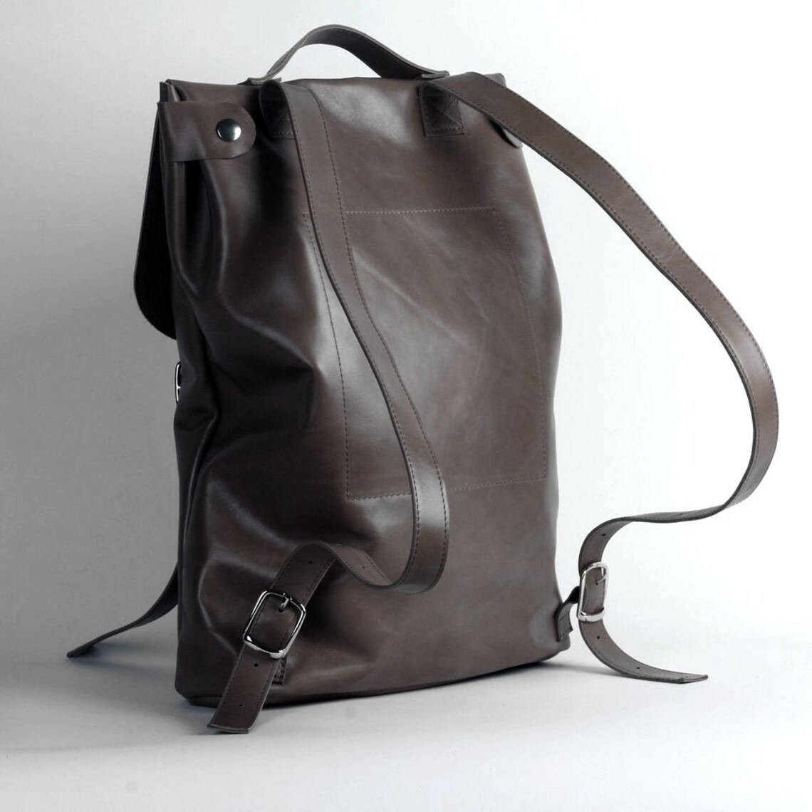 Dove Colored Middle Size Leather Backpack Rucksack / to Order - Etsy