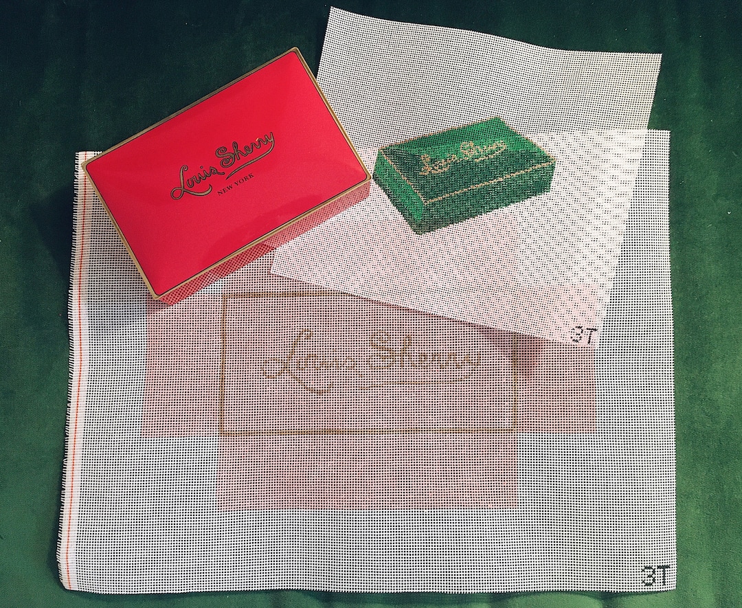 Louis Sherry Brick Cover Handpainted Needlepoint Canvas - Customizable ...