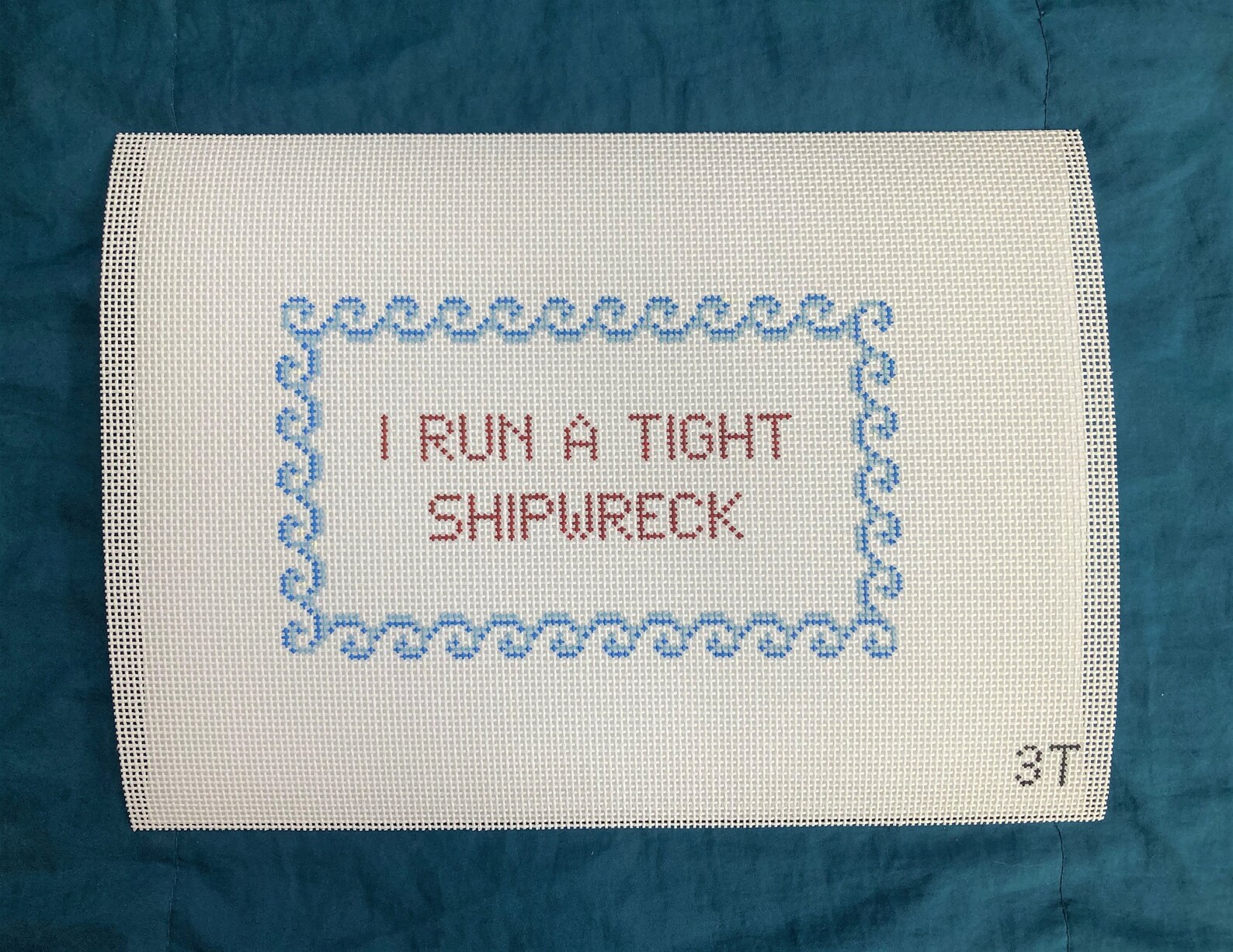I Run A Tight Shipwreck Handpainted Needlepoint Canvas - Etsy