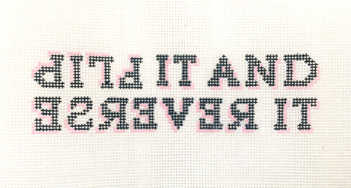 Flip It and Reverse It Lyrics Handpainted Needlepoint Canvas - Etsy