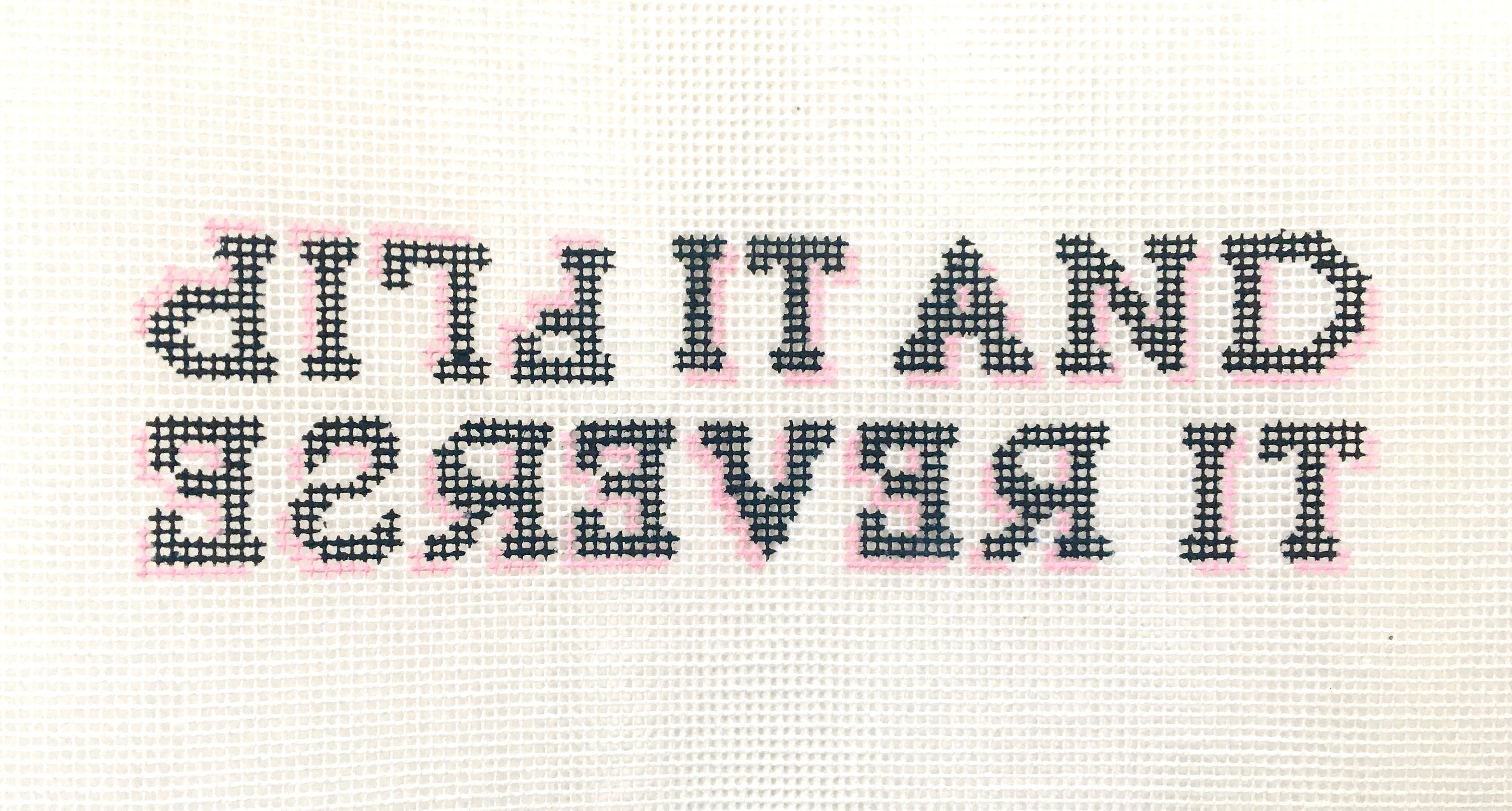 Flip It and Reverse It Lyrics Handpainted Needlepoint Canvas - Etsy