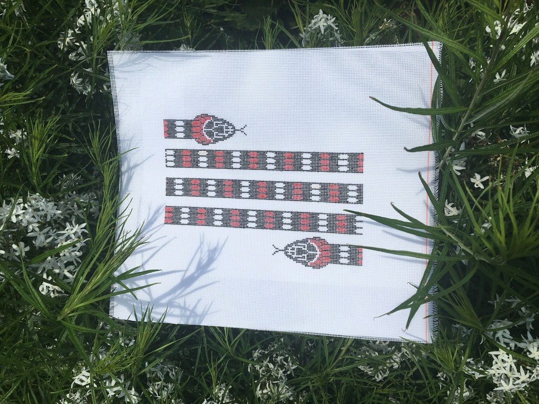 King Snake Handpainted Needlepoint Canvas - Etsy