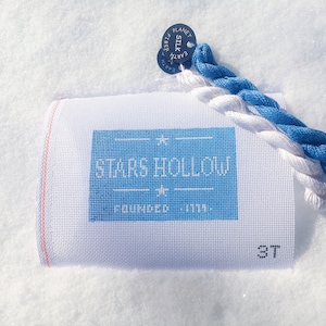 Stars Hollow Sign Handpainted Needlepoint Canvas - Beginner Friendly ...