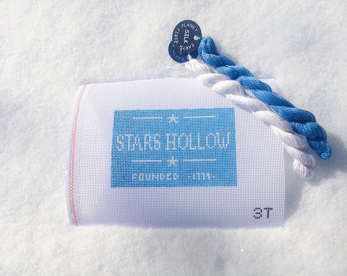 Stars Hollow Sign Handpainted Needlepoint Canvas - Beginner Friendly ...