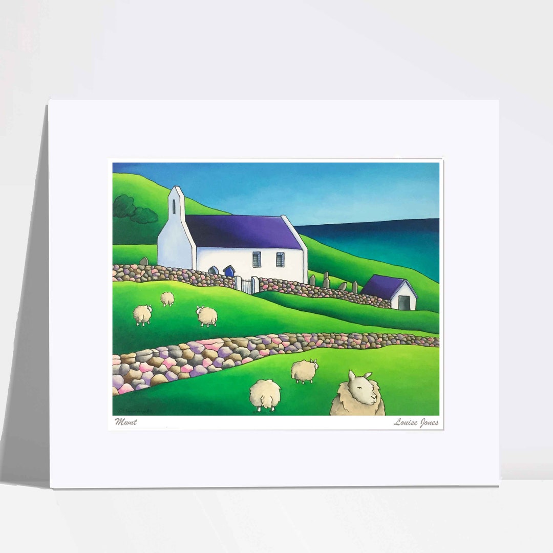 Mwnt Art Print, Ceredigion, Welsh Gift, Wall Art, Welsh Art Print, Made ...