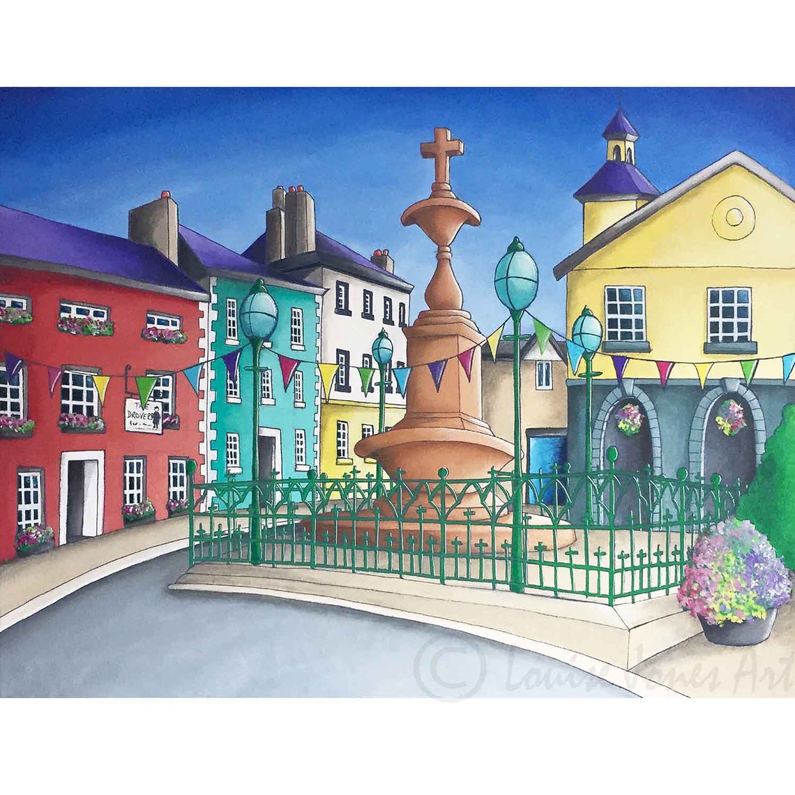 Llandovery Welsh Art Print West Wales Welsh Art Print Welsh - Etsy