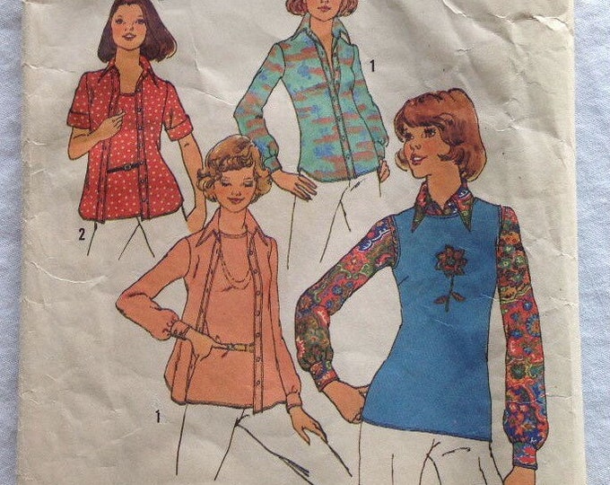 Vintage Seventies Simplicity Pattern 7114 Circa 1975 Misses' Pullover ...