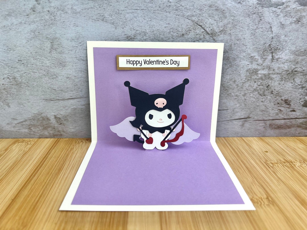 Pop up Kuromi Valentine's Card - Kuromi Valentine - Happy Valentine's ...