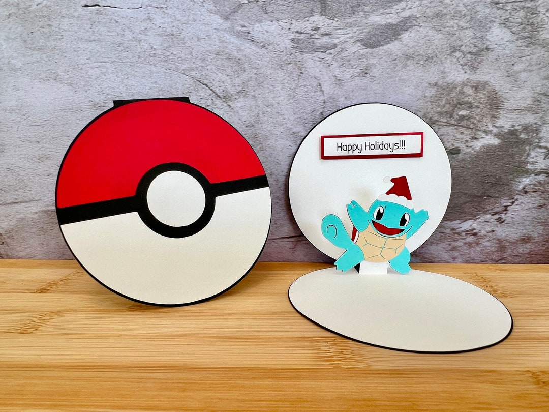 Pokemon Card - Squirtle Christmas Card - Pokemon Pop up Card - Pokemon ...