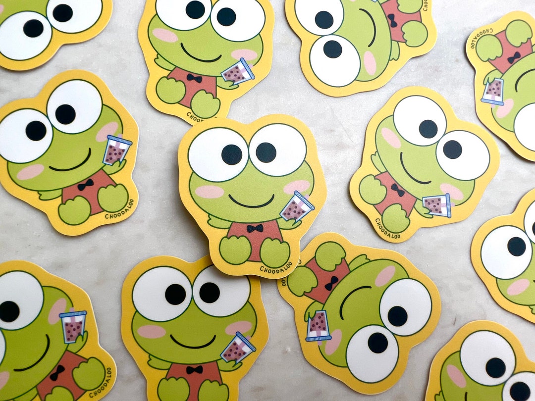Keroppi Boba Sticker - Keroppi Sticker - Sanrio Boba Sticker - Sanrio ...