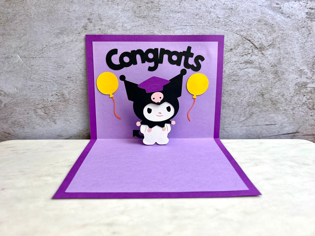 Kuromi Graduation Card - Pop up Kuromi Card - Graduation Gift - Sanrio ...