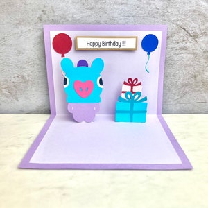BTS BT21 Mang Birthday Card Pop up Mang Birthday Card BTS Mang - Etsy