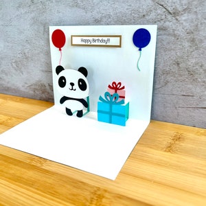 Pop up Panda Birthday Card: Handmade Panda & Gifts - Etsy