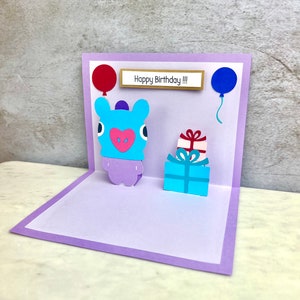 BTS BT21 Mang Birthday Card Pop up Mang Birthday Card BTS Mang - Etsy
