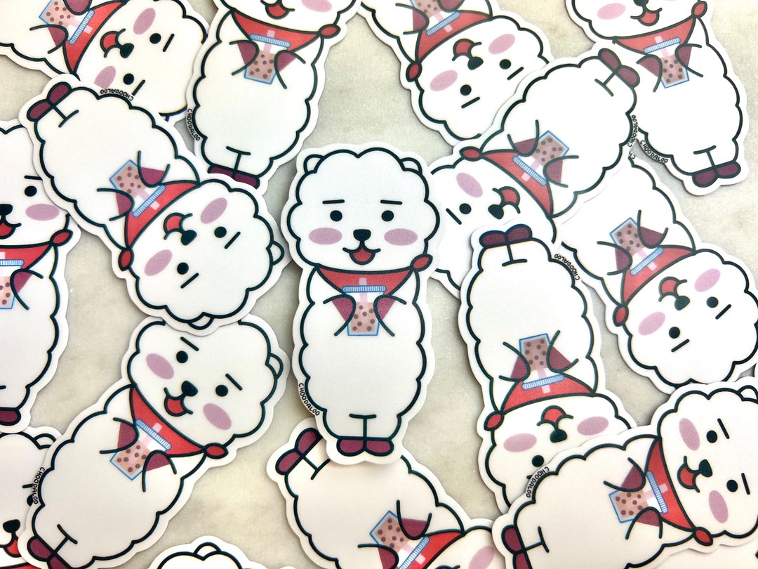 BTS RJ Boba Sticker - BT21 RJ - BT21 Gift - BT21 Sticker - Boba Sticker ...