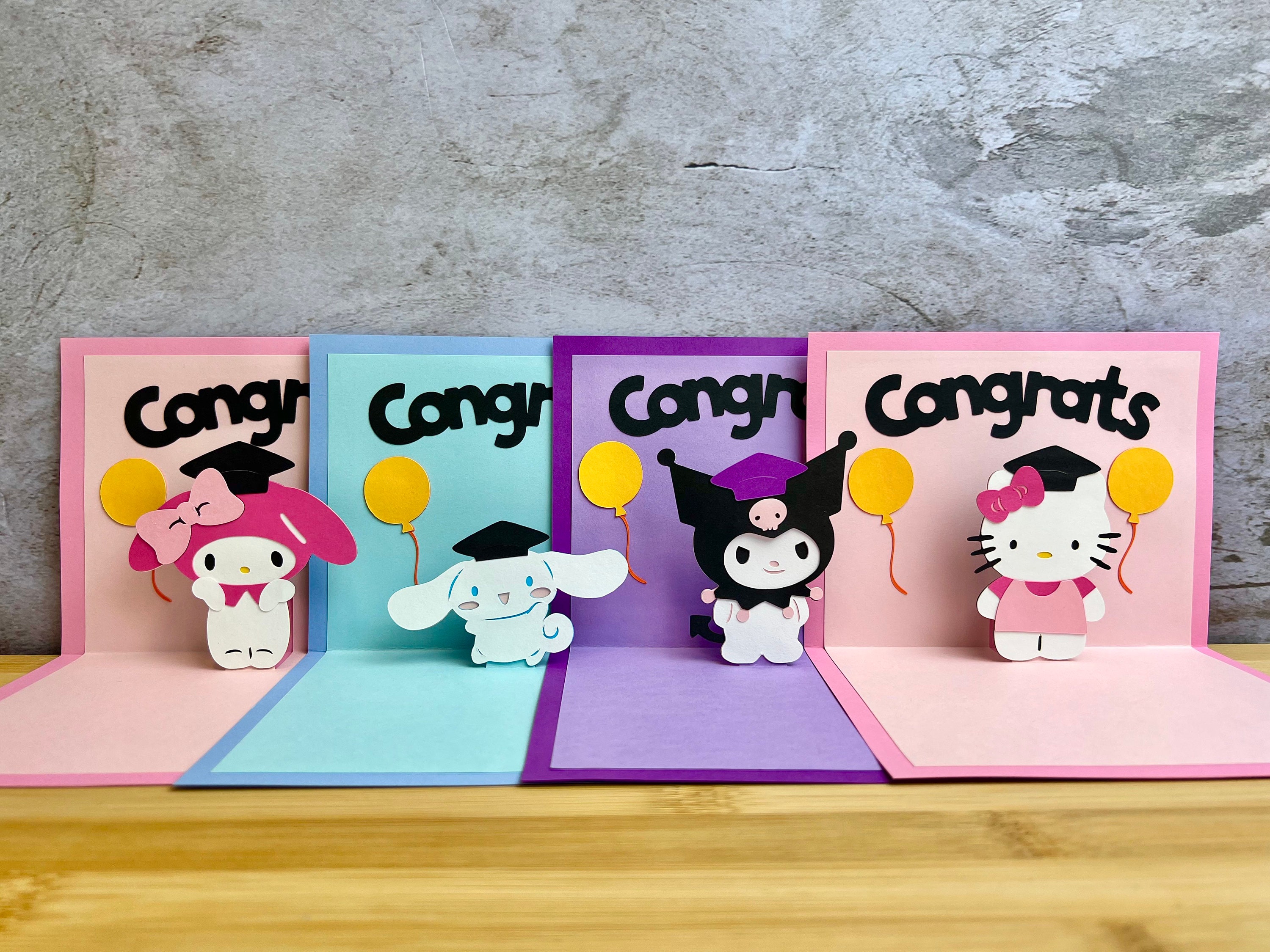 Tarjeta de graduación de Hello Kitty Tarjeta de Hello Kitty - Etsy México