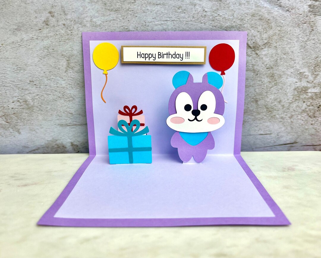 BT21 Mang Birthday Pop up Card: K-pop Gift - Etsy
