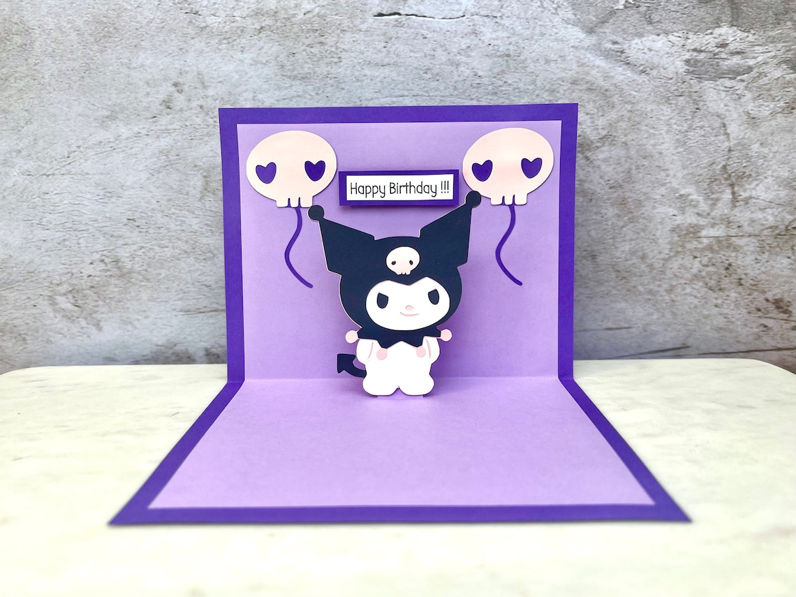 Kuromi Card Kuromi Birthday Card Kuromi Greeting Card - Etsy Ireland