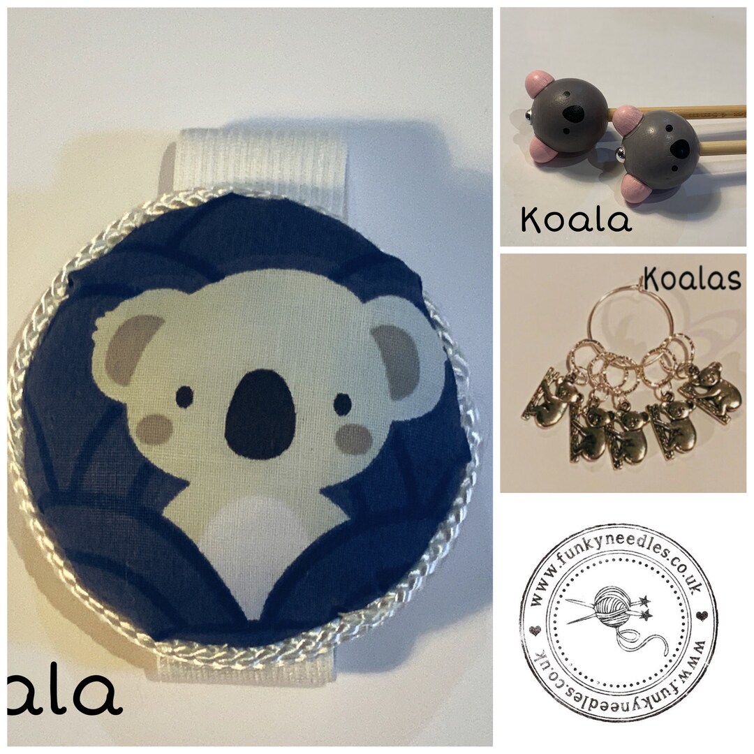Koala Knitting Gift Set Includes 23cm 4mm Knitting Needles, Wrist Pin ...