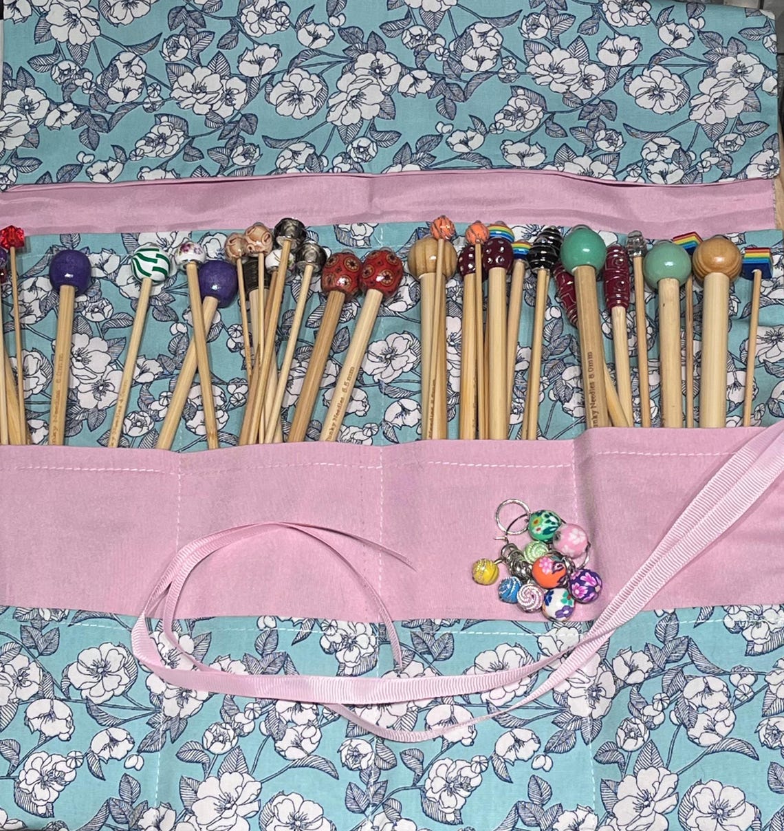 Full Set of Beaded Knitting Needles Choose Length - Complete With ...
