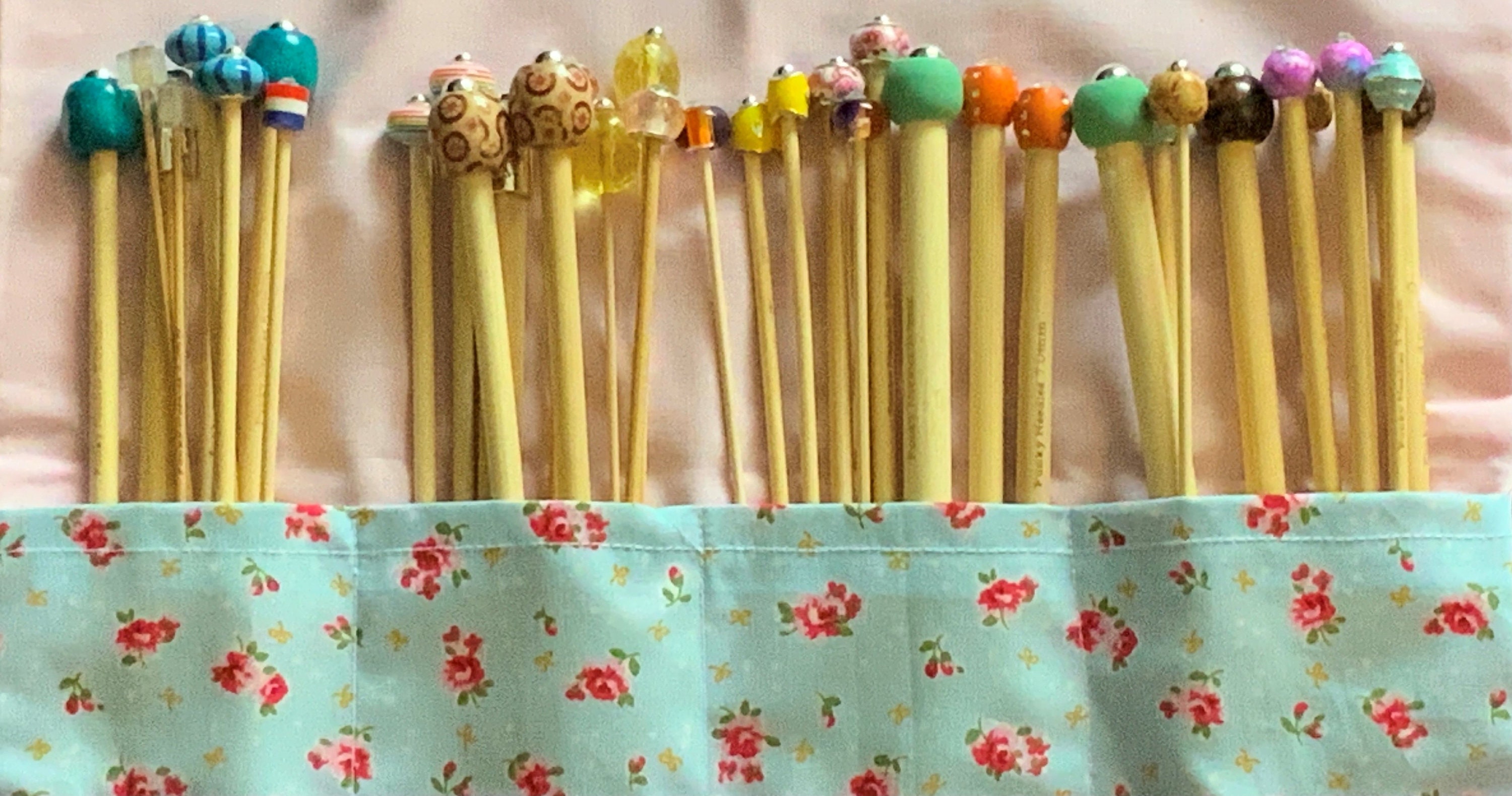 Full Set Of Beaded Knitting Needles Choose Length - Complete With Extras