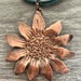 Copper Sunflower Necklace/pendant - Etsy