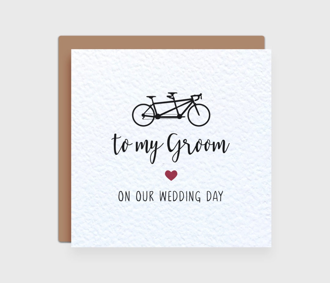 Tandem Bike Wedding Card for GROOM to My Groom on Our - Etsy