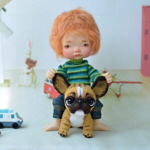 French Bulldog Puppy. Little Felt Dog. Sweet Animal. Funny Toy. Cute ...