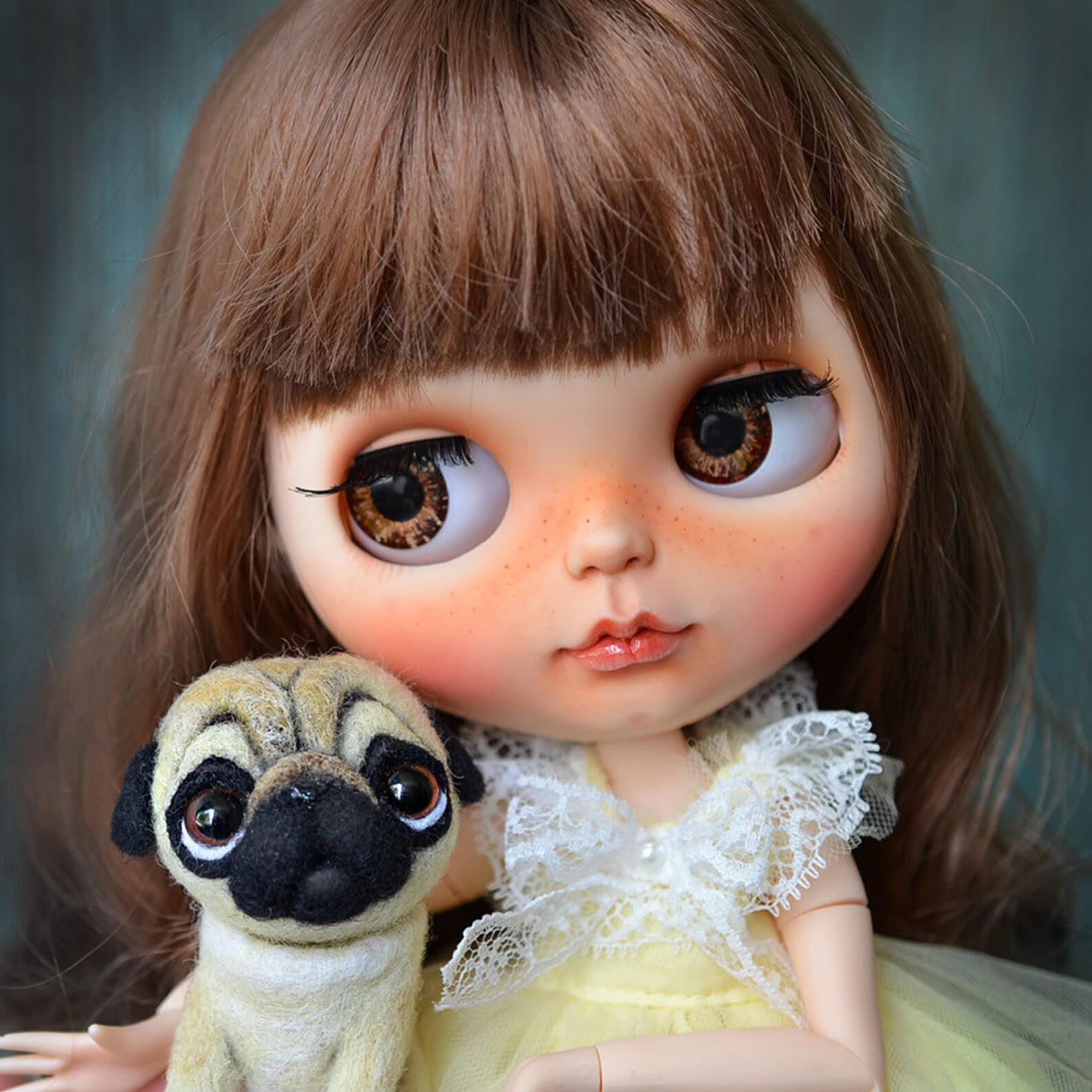 Pug Puppy. Pet for Doll. Little Felt Dog. Funny Toy. Cute - Etsy Canada
