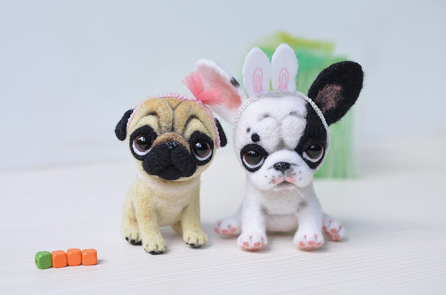 Pug Puppy. Pet for Doll. Little Felt Dog. Funny Toy. Cute - Etsy Canada