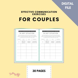 Couples Communication Worksheets Couples Therapy Workbook Couples ...