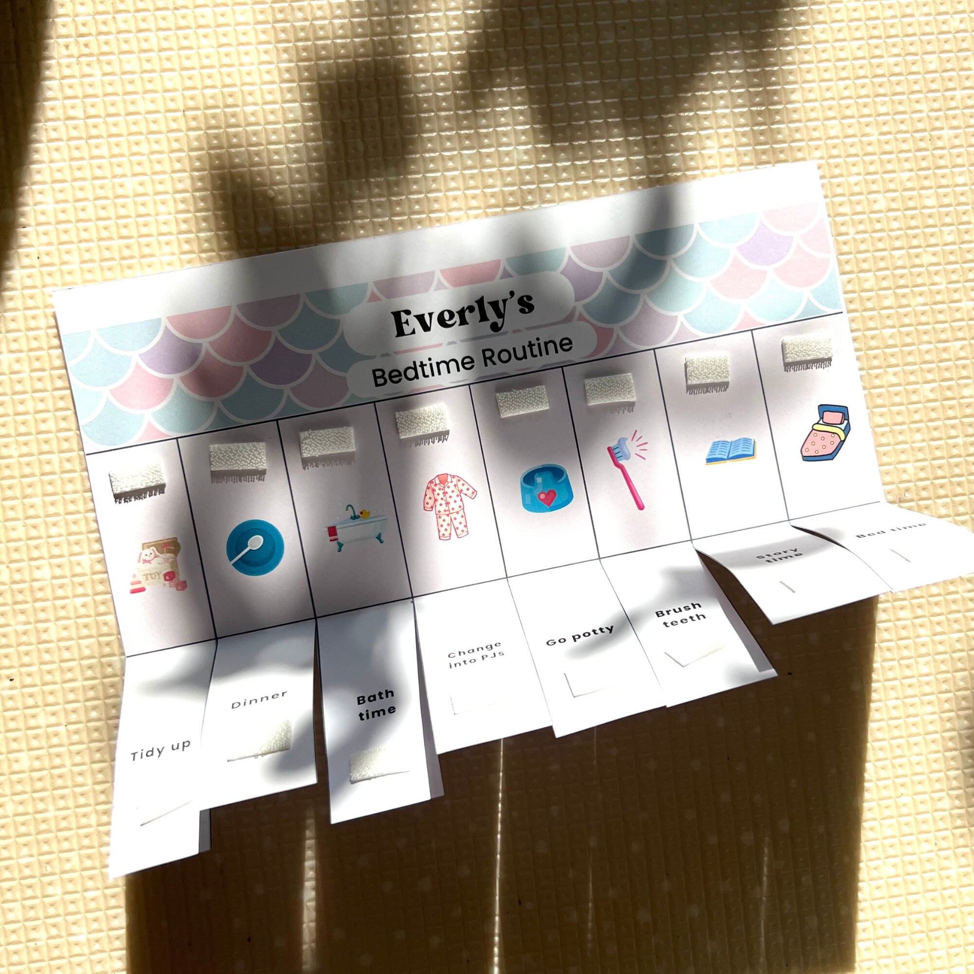 Bedtime Routine Flip Chart for Girls Editable Canva Checklist ...