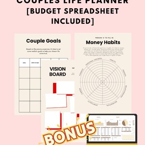 Couples Life Planner Bundle: Relationship Journal, Budget Spreadsheet ...