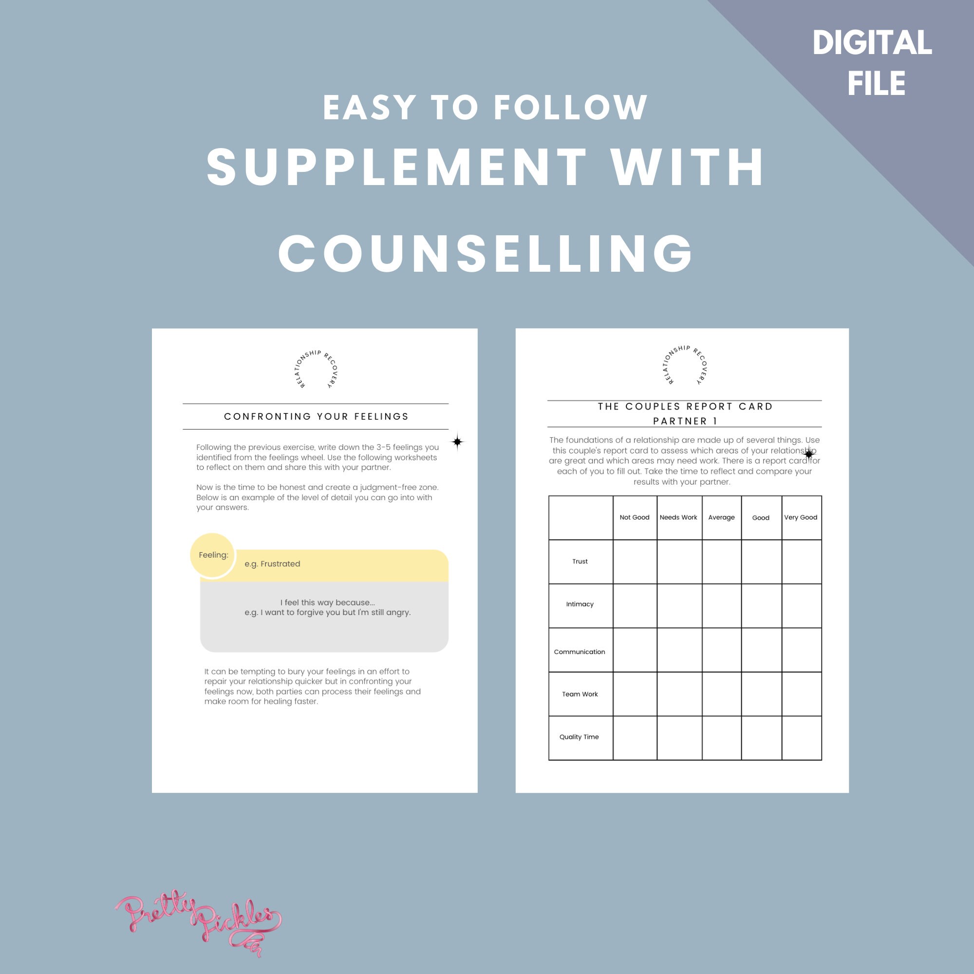 Infidelity Recovery Worksheets for Couples: Guided Relationship Healing ...
