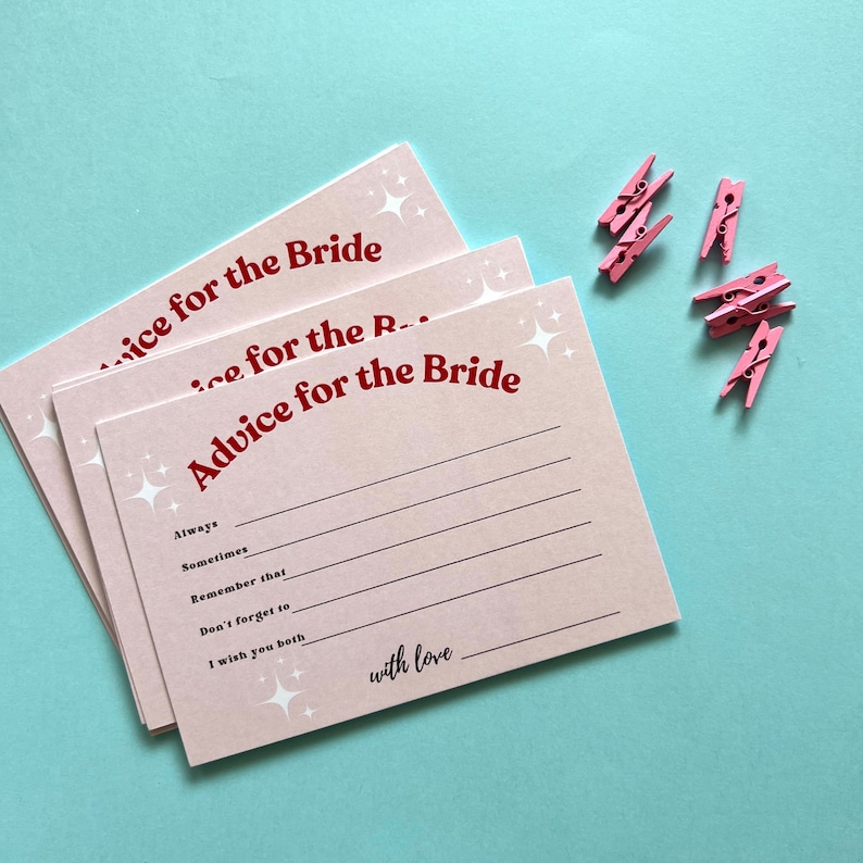 Bridal Shower Activity Cards Wedding Activity Cards Retro Bridal Shower ...