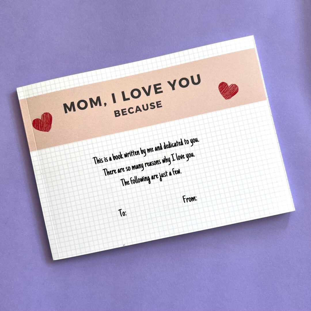 DIY Custom Book for Mom Fill in the Blank Gift Thoughtful Gift Idea Mum ...