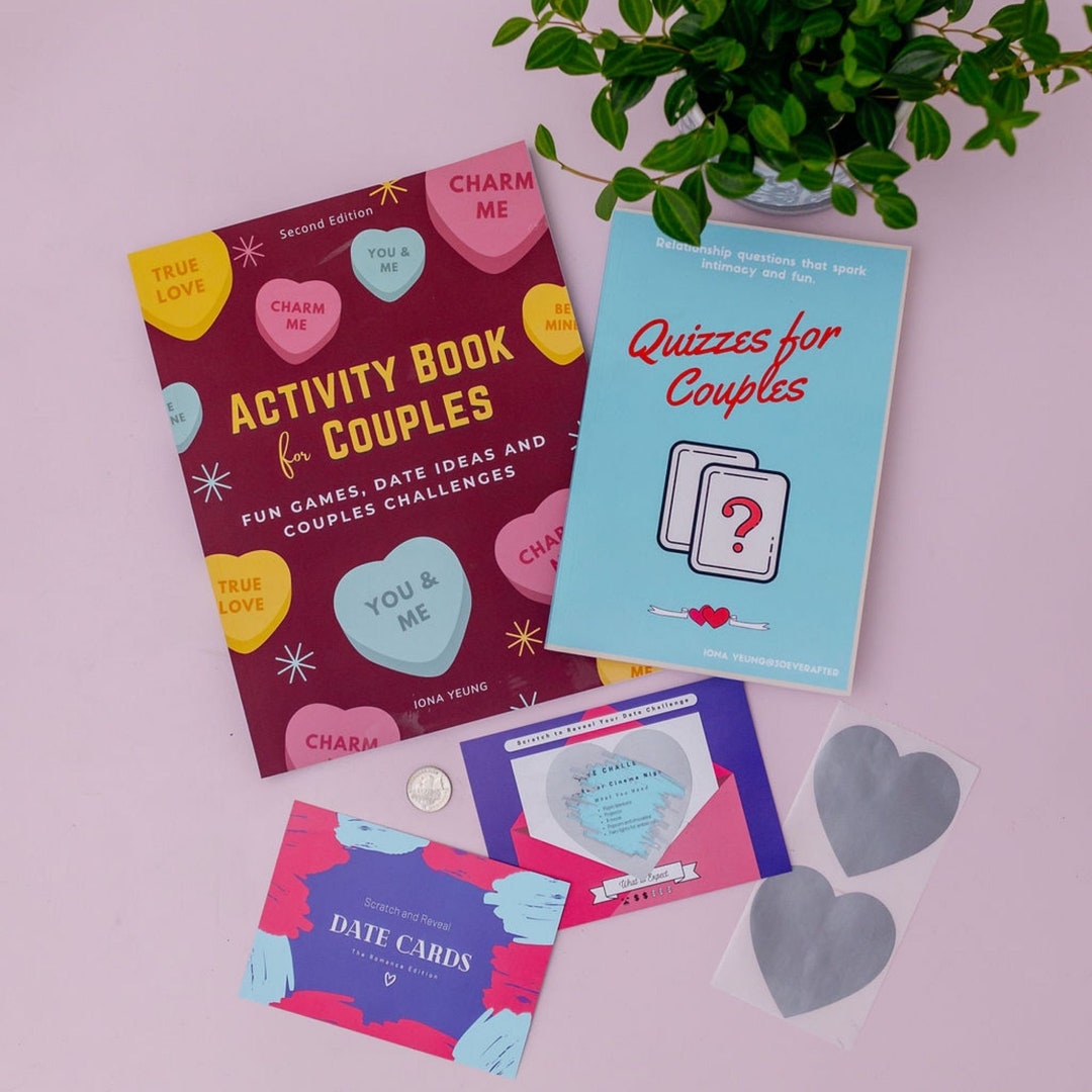 Couples Activity Book, Quizzes, and Scratch Date Cards Set - Etsy