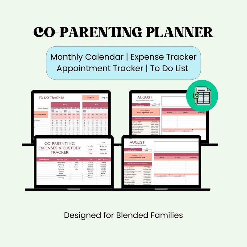 Coparenting Excel Tracker - Etsy