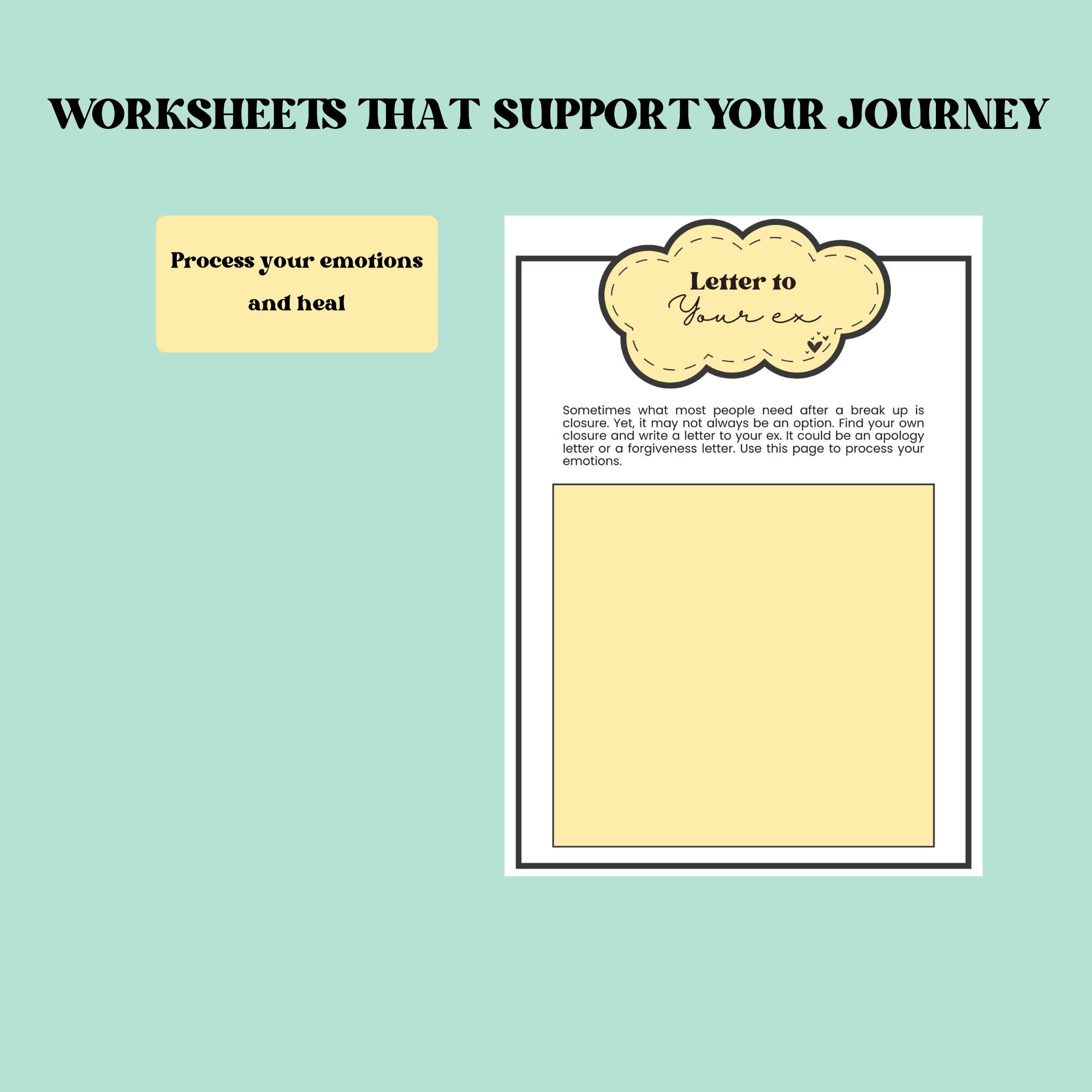 Divorce Workbook Coping With Divorce Worksheets Breakup Recovery ...