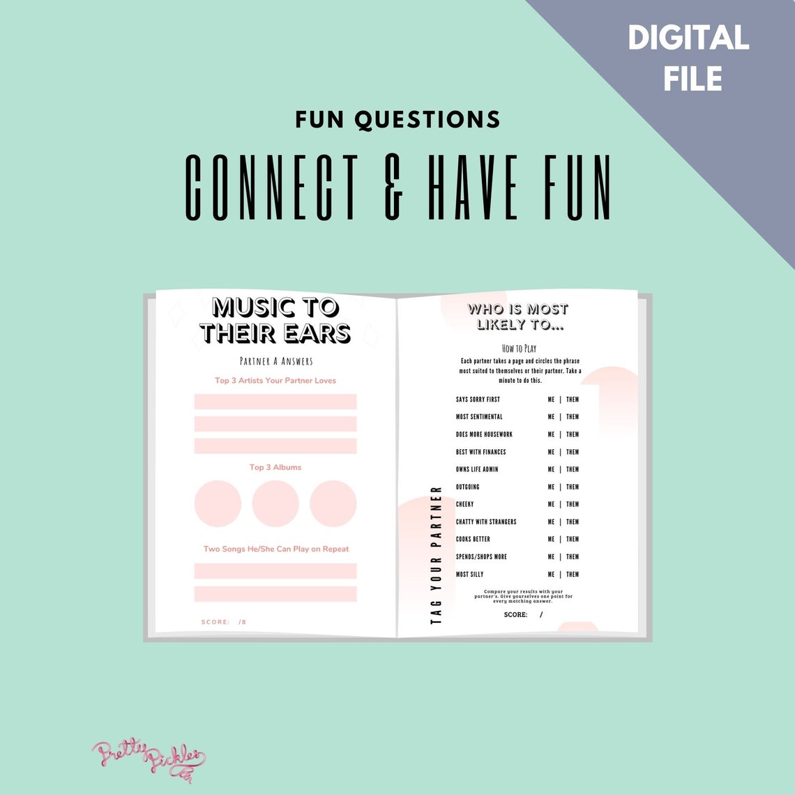 Couples Quizzes Activity Sheets Couple Games Date Night Ideas - Etsy