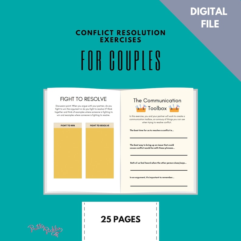 Couples Conflict Resolution Worksheets Couples Counselling Worksheets ...
