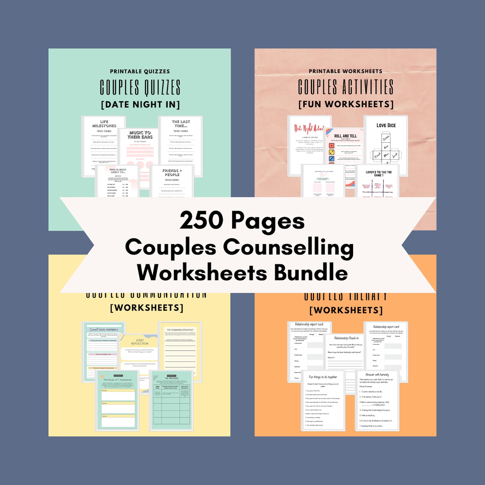 Couples Counselling Worksheets Bundle Marriage Counselling - Etsy